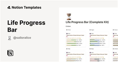 Notion Progress Bar Template