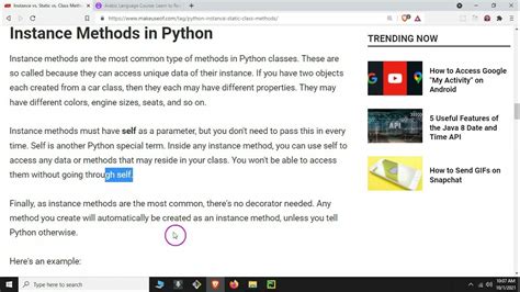 python tagalog tutorial 77 instance methods youtube