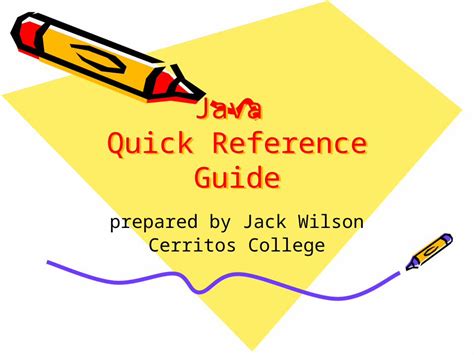 PPTX Java Quick Reference Guide DOKUMEN TIPS
