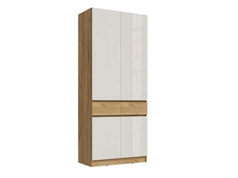 Шкаф Роджина 2 х ств дуб крафт белый глянец купить в Санкт Петербурге Шкафы распашные от
