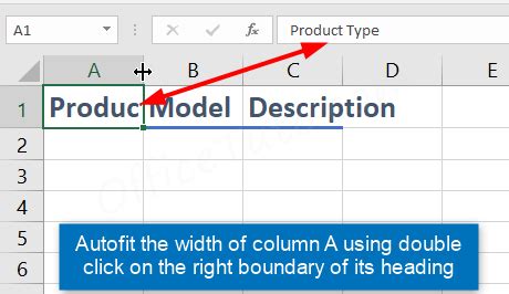 How To Change The Columns Width And Rows Height In Excel OfficeTuto