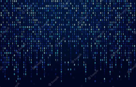 Premium Vector Binary Code Stream Digital Data Codes Hacker Coding
