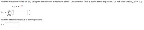 solved find the maclaurin series for f x using the