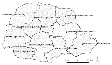 Divisão Regional Paranaense Conforme Mesorregiões Do Ibge Download