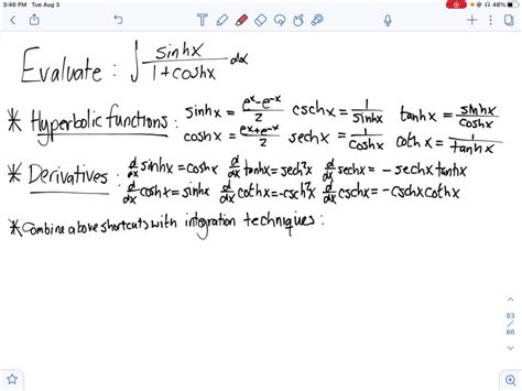 Solved Find The Given Integral ∫ Sinhx 1 Coshx D X