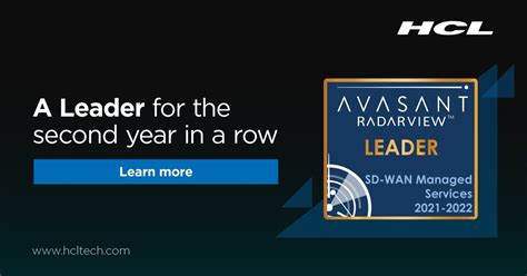 Hcltech On Linkedin Hcl Technologies Has Been Positioned As A Leader In Avasants Radarview™…