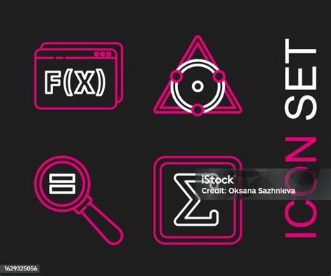 라인 시그마 기호 계산 삼각형 수학 및 함수 수학 아이콘을 설정합니다 벡터 0명에 대한 스톡 벡터 아트 및 기타 이미지 0명 각도 개념 Istock