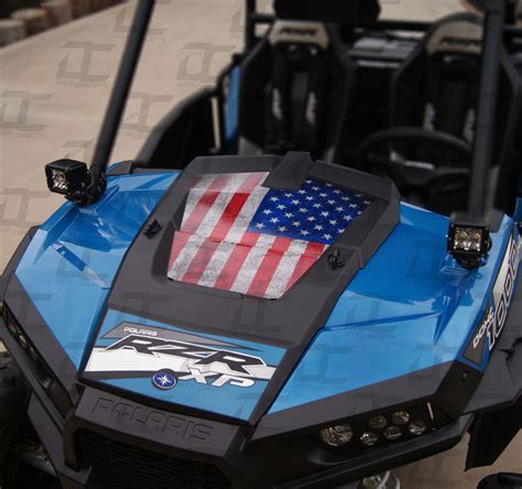American Flag Hood Accent Decal Graphic For Polaris Rzr 1000 Decal