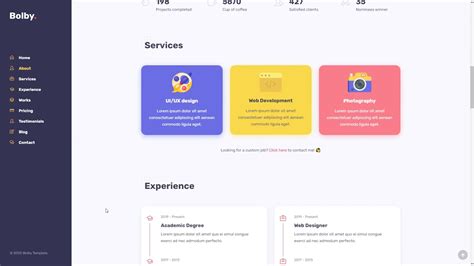 Bolby Personal Portfolio Angular Template Angular Portfolio Corporate