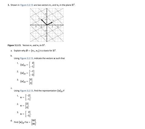 solved shown in figure 3 2 13 ﻿are two vectors v1 ﻿and v2