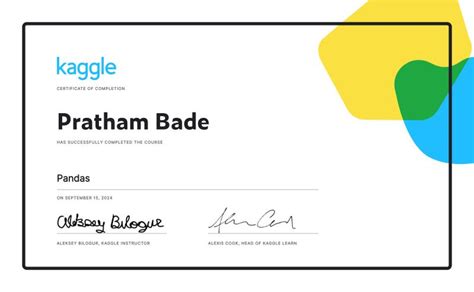 Completed Pandas Course On Kaggle Pratham Bade Posted On The Topic Linkedin