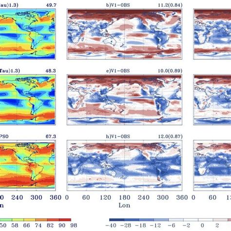Annual Mean Total Cloud Fraction From A Isccp Tau13 D Modis