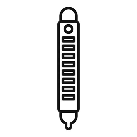 Premium Vector Electronic Thermometer Showing High Temperature Icon