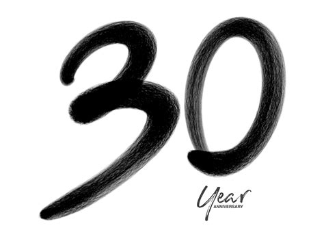 30 Years Anniversary Celebration Vector Template 30 Years Logo Design