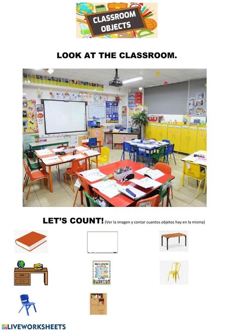 Classroom Objects Activity For 1st Form Live Worksheets