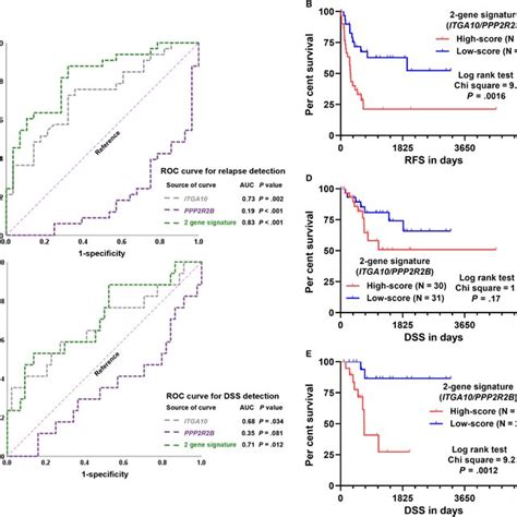 Roc Curve And K‐m Curve Analysis Of The Prognostic Value Of The 2‐gene