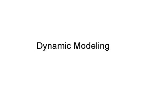 Dynamic Modeling Dynamic Modeling With Uml Interaction Diagram