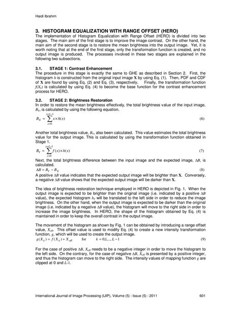 histogram equalization with range offset for brightness preserved image