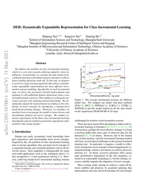 der dynamically expandable representation for class incremental