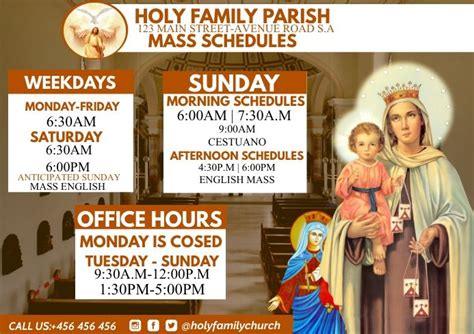 Mass Schedule Flyer Template Flyer Template Templates Flyer