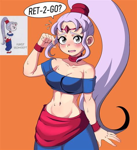 Shantae First Concept Fanart By Ninelean On Newgrounds