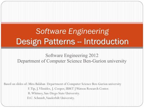 Ppt Software Engineering Design Patterns Introduction Powerpoint Presentation Id1561168