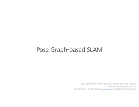 Pose Graph Based Slam Pdf