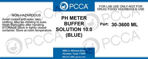 Ph Meter Buffer Solution 10 0 Blue Pcca
