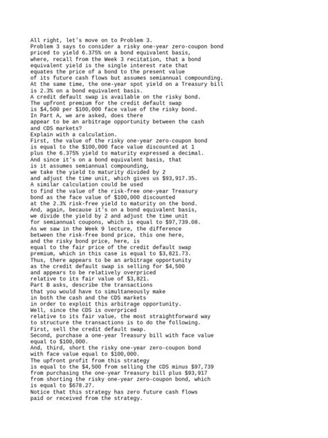 Lecture 13 Script Pdf Bonds Finance Credit Default Swap