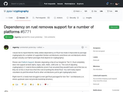 Pythons Cryptography Package Introduced Build Time Dependency To Rust