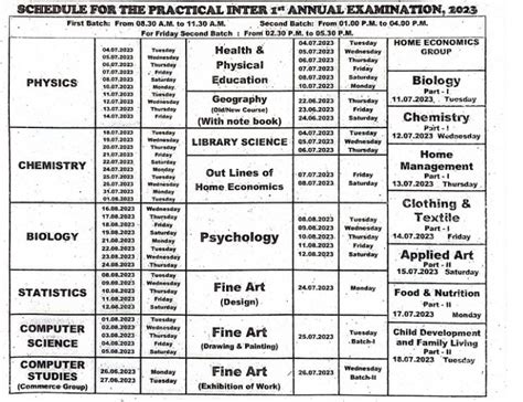 Bise Multan Board Hssc Practical Examination Datesheet 2023
