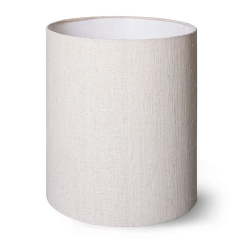 Cylinder Lamp Shade Natural Linen 30x30cm Hkliving