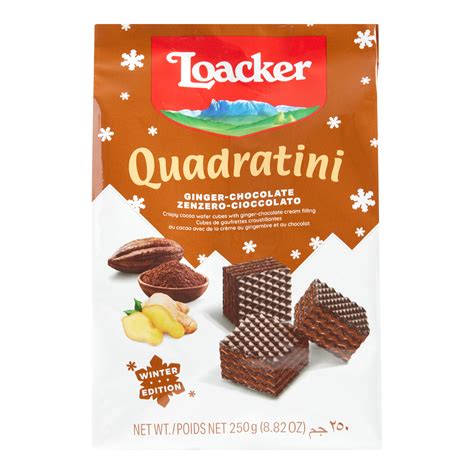 Loacker Quadratini Winter Edition Ginger Chocolate Wafer Cookies World Market