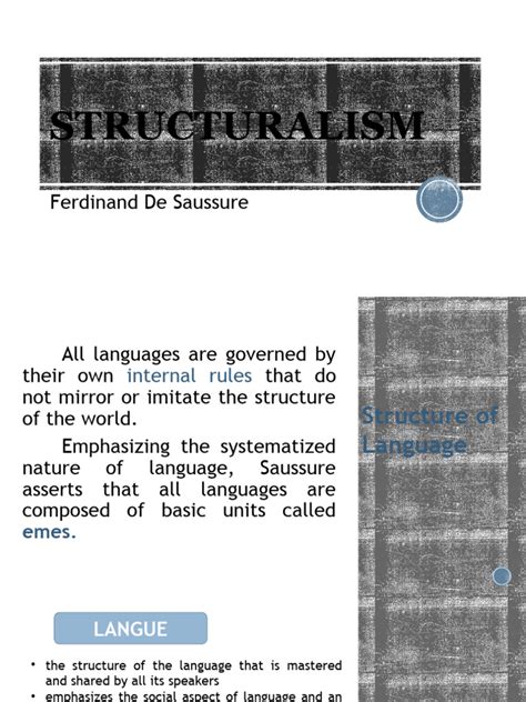 Structuralism Pdf Communication Linguistics
