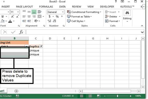How To Compare Two Columns And Delete Matches In Excel