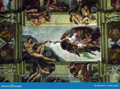 Michelangelo Creation Of Adam Vatican Editorial Image Image Of Apostle Chapel 54818415