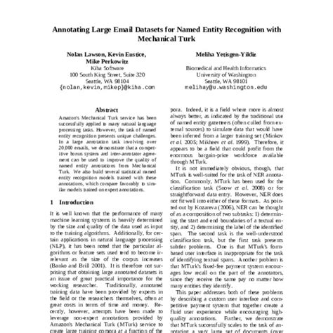 Annotating Large Email Datasets For Named Entity Recognition With