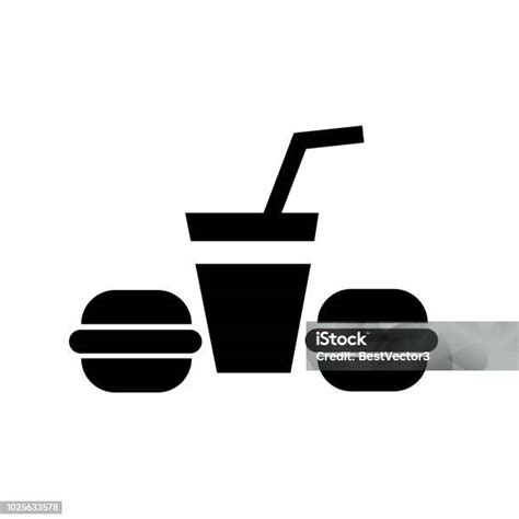 Hamburguer 음료 아이콘 벡터 기호와 기호 Hamburguer 음료 로고 개념 흰색 배경에 고립 고기에 대한 스톡 벡터