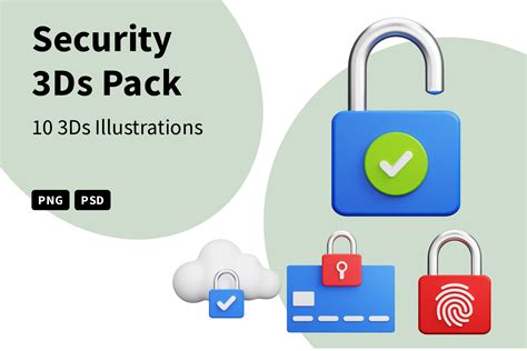 Premium Security 3d Illustration Pack From Crime And Security 3d