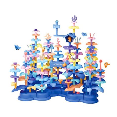 Underwater World Garden Building Blocks Diy Ocean Flower Arrangement