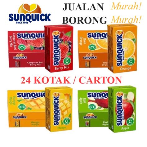 Carton Sunquick Fruit Juice Drink 24x125ml Ready To Drink Orange