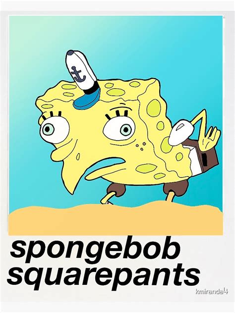 Spongebob Meme Polaroid Sticker For Sale By Kmiranda4 Redbubble