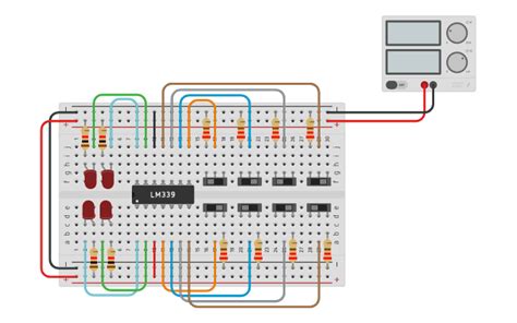 Circuit Design Comparador Lm339 Tinkercad