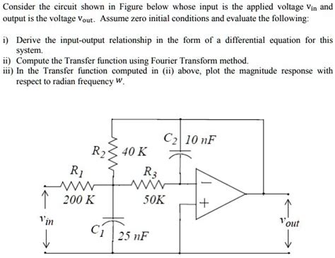 Solved Consider The Circuit Shown In Figure Below Whose Input Is The Applied Voltage Vin And