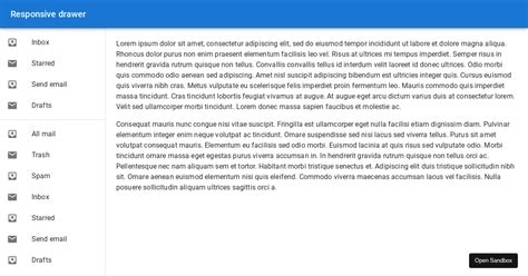 Responsive Navbar Sidebar Mui Codesandbox