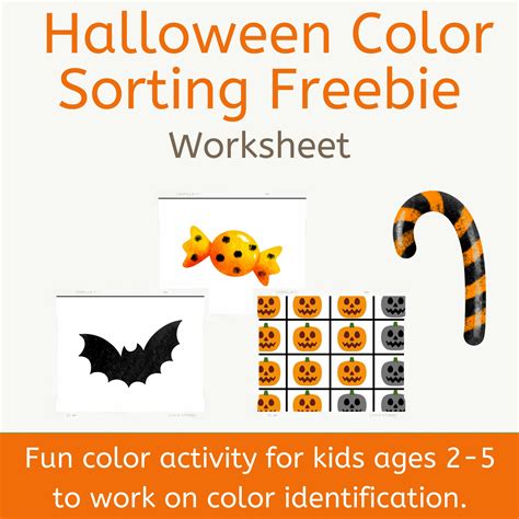 Halloween Color Sorting Prek Worksheet No Prep Freebie Made By Teachers
