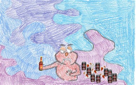 Elmo Turns To Pills And Drink By Yamori On Deviantart