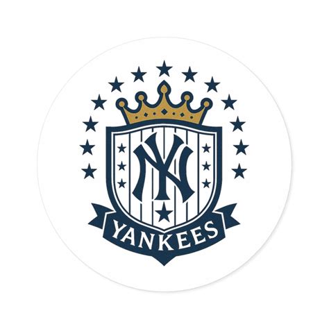Yankees Round Stickers Sports Decor Laptop Stickers T For Fans