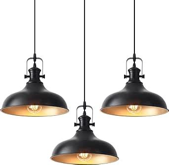Lwwhq Black Pendant Lights Kitchen Island 3 Pack 11 41 Kitchen