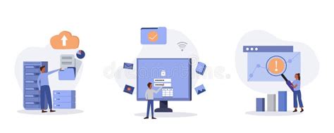 Big Data And Cloud Computing Illustration Stock Vector Illustration Of Growth Computer 310940466